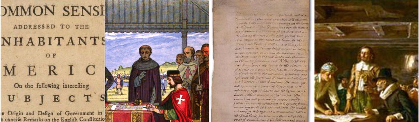 Common Sense, Magna Carta, English Bill of Rights, Mayflower Compact