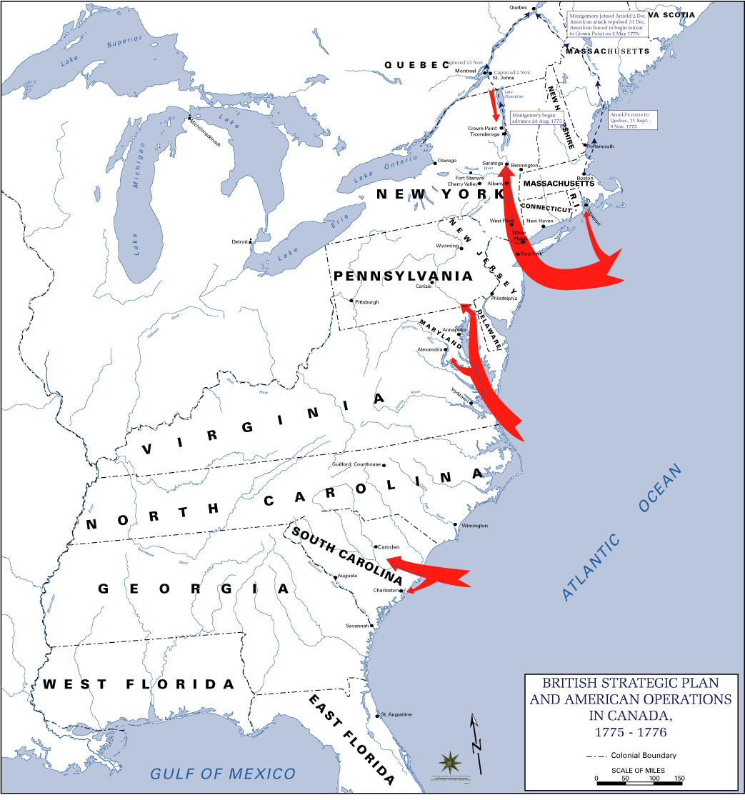 These were the main routes that the British took during battle against ...