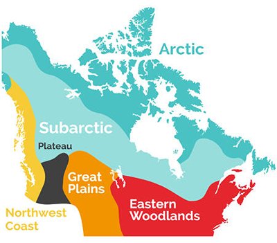 This is an approximate map of the major North American Indigenous ...