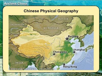 (600 BCE - Area/Geography) The geography of China was isolated with ...