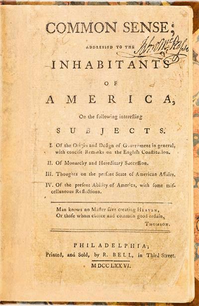 January 10, 1776 - Common Sense