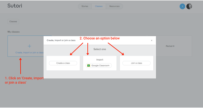 To get started, teachers can create classes and then send students ...