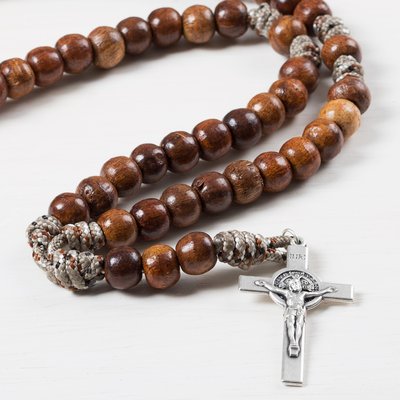 The Rosary then became attached to the beads