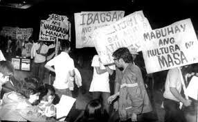 The Filipinos conducted massive protest rallies during the time of Marcos.