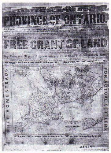 Province of Ontario Free Grant of Land promotional poster. (Credit: www ...