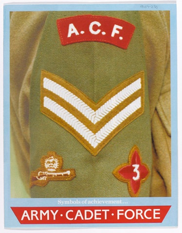 'Symbols of achievement..' Recruiting leaflet, Army Cadet Force, 1991 ...