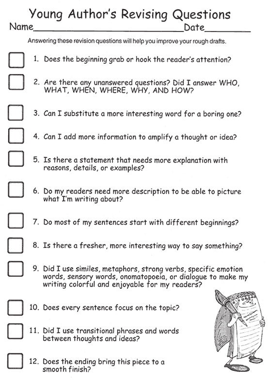Figure 3. RESOURCE: "Young Author's Revising Questions" ( source )