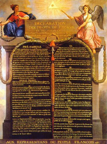 "The Declaration of the Rights of Man and Citizens was a series of ...