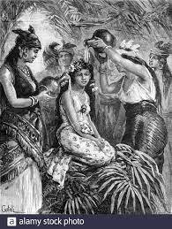 This is an image of an indigenous bride getting ready for her ...