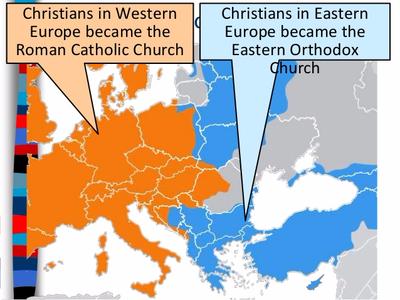 The western and Eastern Empire sizes