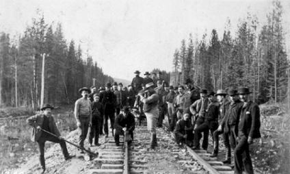 In 1881, construction on the railway begins.