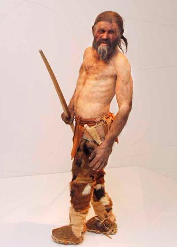 Replica of a Paleolithic man
