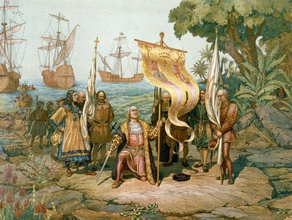 Columbus sails for China 1492