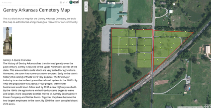 Gentry Arkansas Cemetery Map