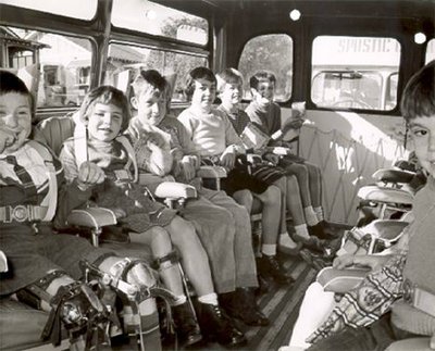 Image of children with cerebral palsy, approximately 1950