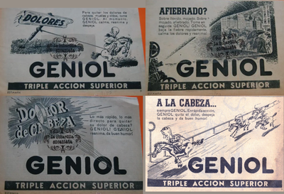 Publicidad de GENIOL presentando a su artista exclusiva: Niní Marshall.