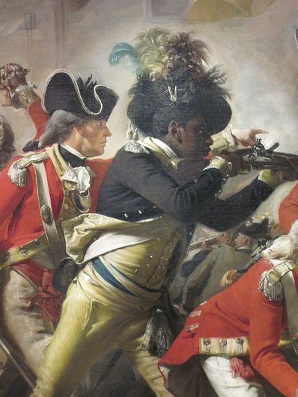 This image is a detail of a battle that occurred on the island of ...