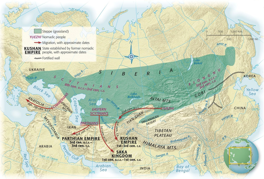 100 B.C.E - Pastoral Nomads of the Eurasian Steppes Period Ends
