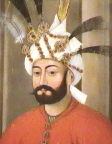 Painting of Shah Tahmasp I at Chehel Sotoon palace.