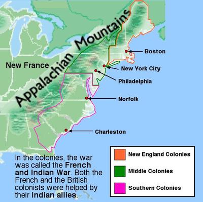 the place where the teritory war aka French and indian war took place