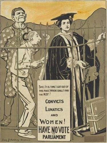 Women's suffrage poster, early 1900s(image credit: Cambridge university)