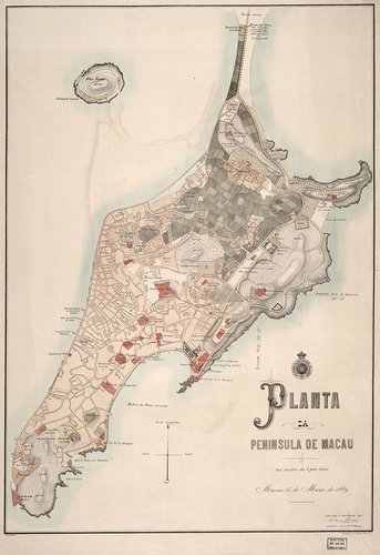 Green island(Ilha Verde) and Macao Peninsula, 1889