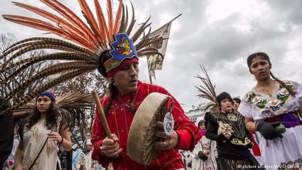 2017: Native American groups marched through Washington DC on Friday to ...