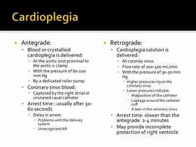 9:52 am Cardioplegia lines filled to table and then cannulas placed in ...