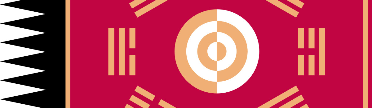 Joseon Dynasty flag c. 1882 - 1897 https://en.wikipedia.org/wiki/Joseon-