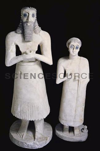 Statue of Votive figures from the Square Temple at Eshnunna