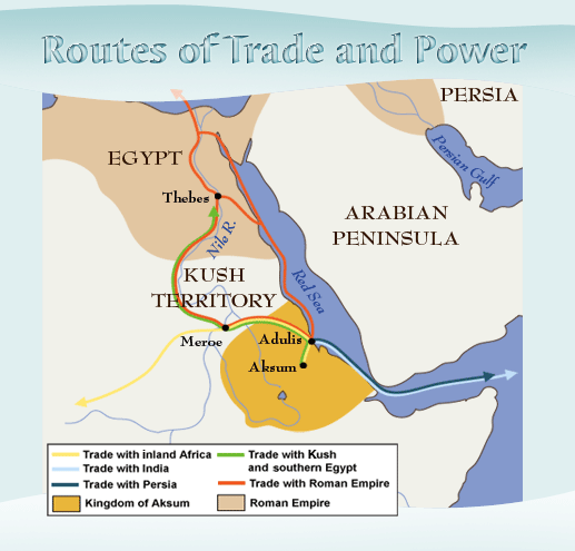 Kingdom of Aksum and its trade extent