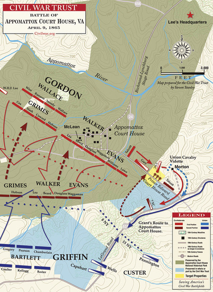 Battle of Appomattox Court House. Made by Steven Stanley (Courtesy of ...
