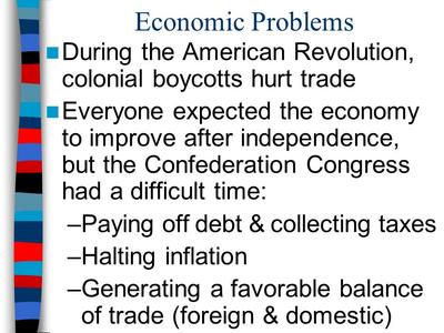 This just highlights a few economic issues during the American Revolution.