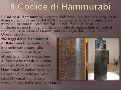 IL CODICE HAMMURABI