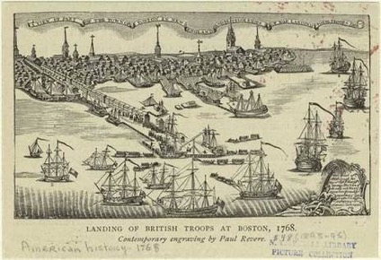 Landing of British Troops in Boston