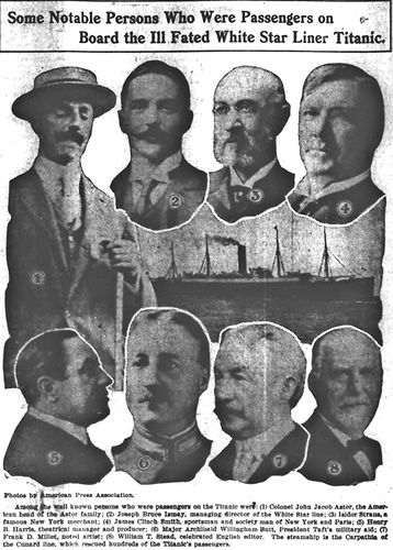 Image 1: A 1912 Evening World newspaper clipping detailing some of the ...