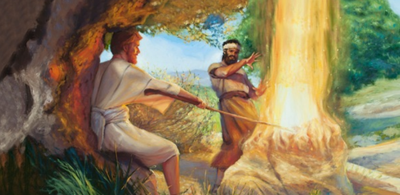 Gideon meets an angel at Ophrah. Judges Ch 6