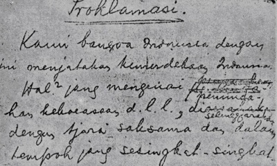 Naskah Asli Teks Proklamasi