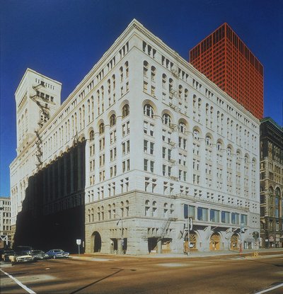 Adler, Sullivan. Chicago: Auditorium Building general view. 1886-89 ...