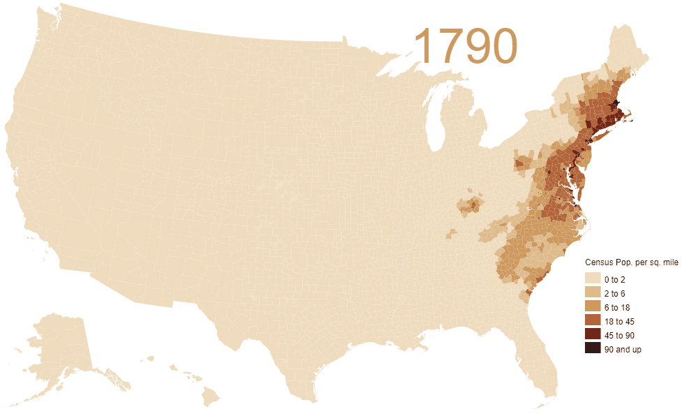 This is an Image of Western expansion from years 1790-2010, and it ...