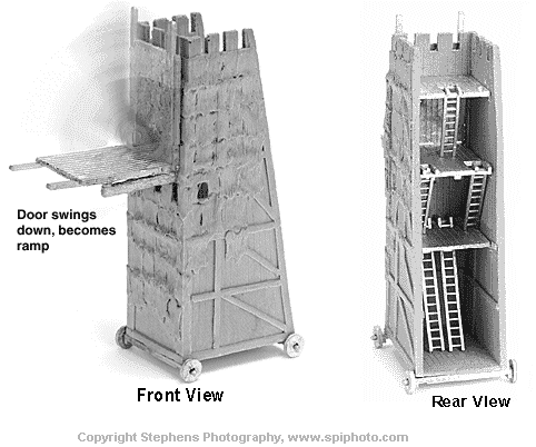 Above is a model of a siege tower.
