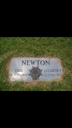 This is Giles Newton and Elizabeth T's grave.