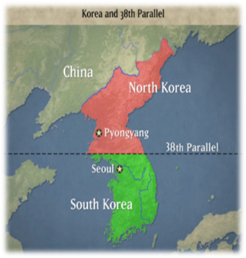 division of korea along 38th parallel after wwii 1948 two koreas ...