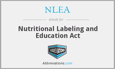 Nutrition Lableing and Education Act 1990