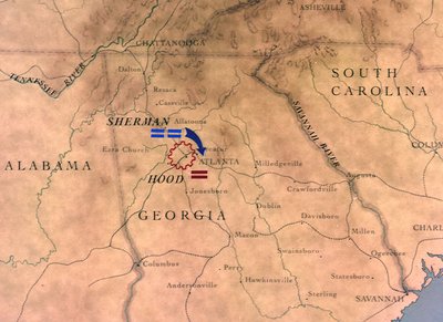 Map of the Battle of Atlanta