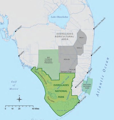 Area included in the Everglades National Park