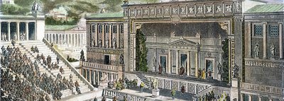 Performance at the Theatre of Dionysus in Athens ancient Greece
