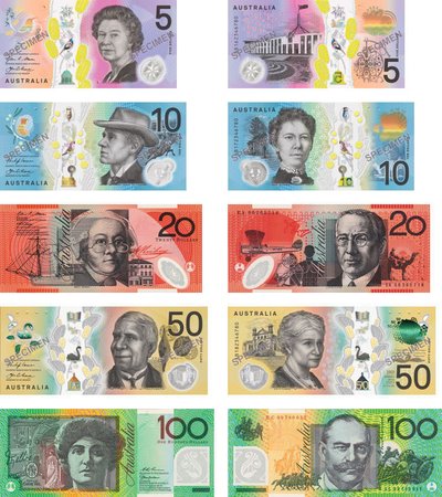 Australian Polymer Bank Notes