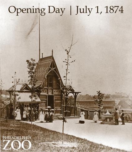 Entrance to The Philadelphia Zoo back in 1874