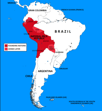 The Inca was located in the country of Brazil